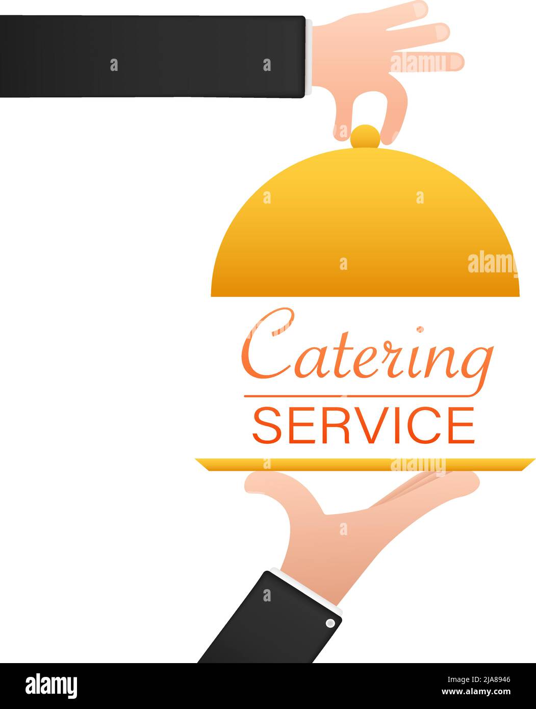 Flat illustration catering service on white background. Vector icon ...