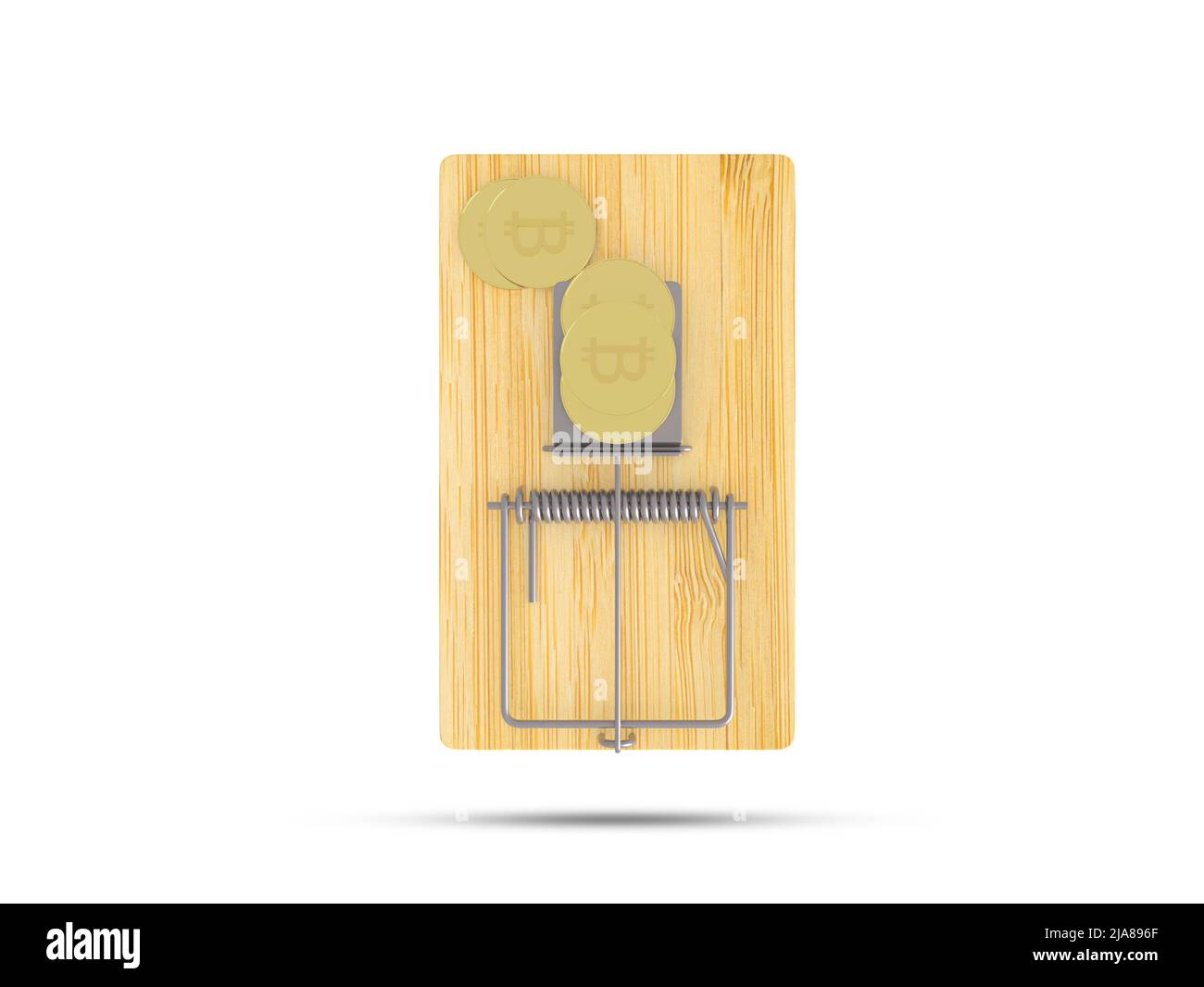 Bitcoin trap and fraud 3D icon. Investment risk or bitcoin trap ...