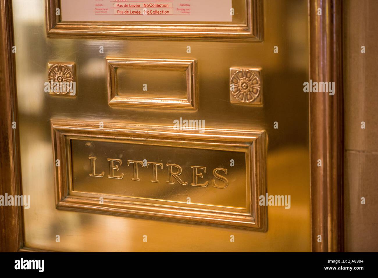 Close-up View of a Beautiful Letter Box Mail box on a commercial ...