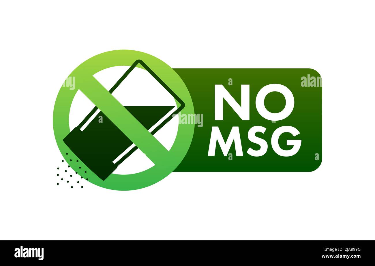 Msg free. Glutamate no added food package icon. Monosodium glutamate ...