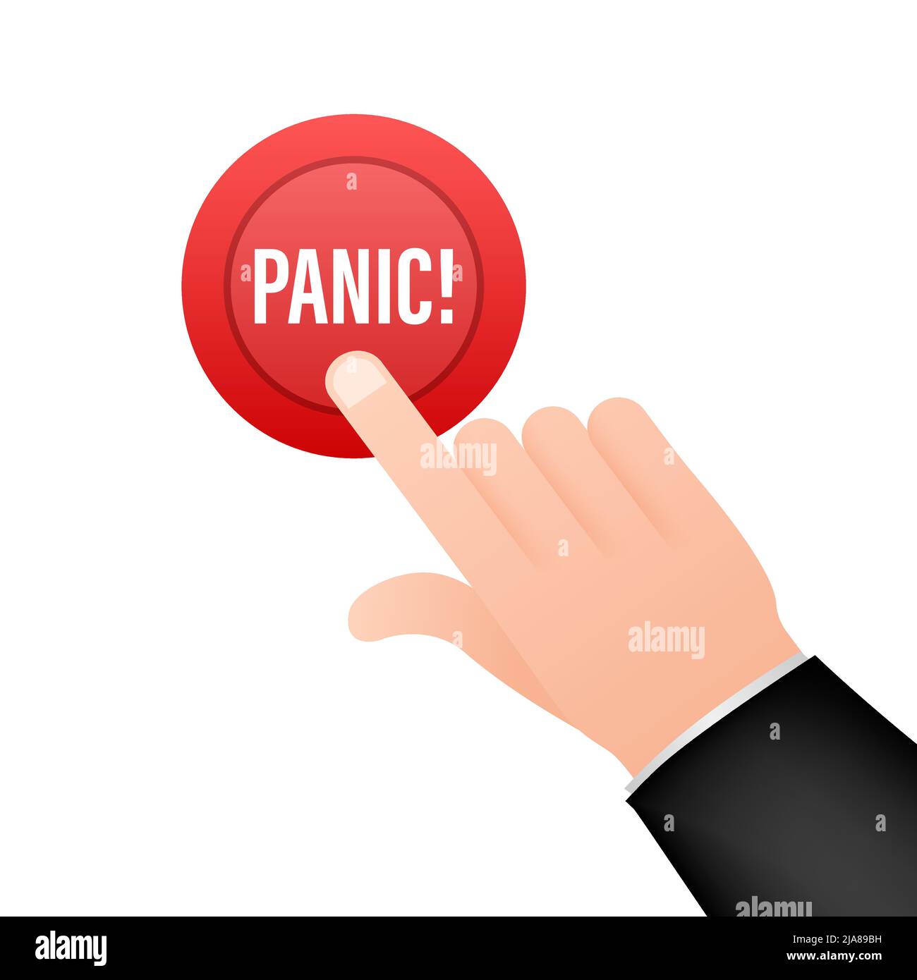 Panic push button, great design for any purposes. Flat design. Vector ...