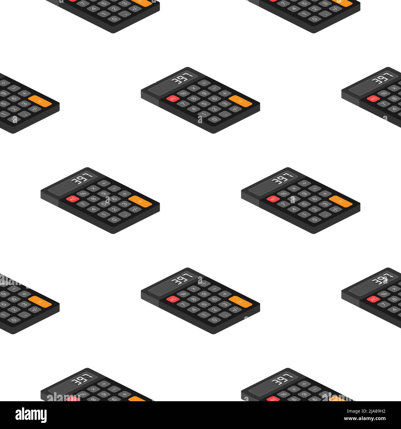Black calculator pattern on white background. Modern design. Electronic ...