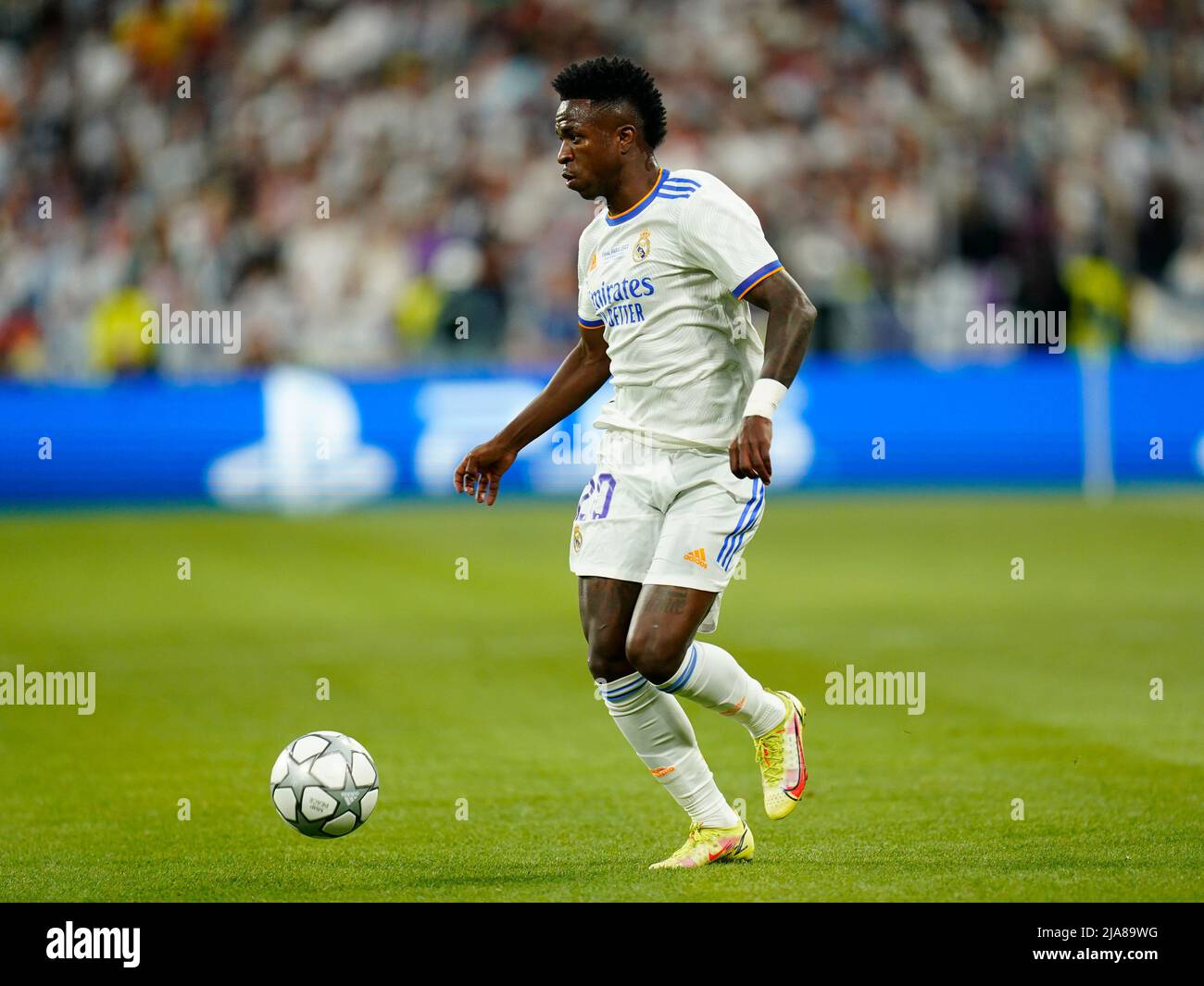 Paris, France. 28th May, 2022. Vinicius Jr of Real Madrid during the ...