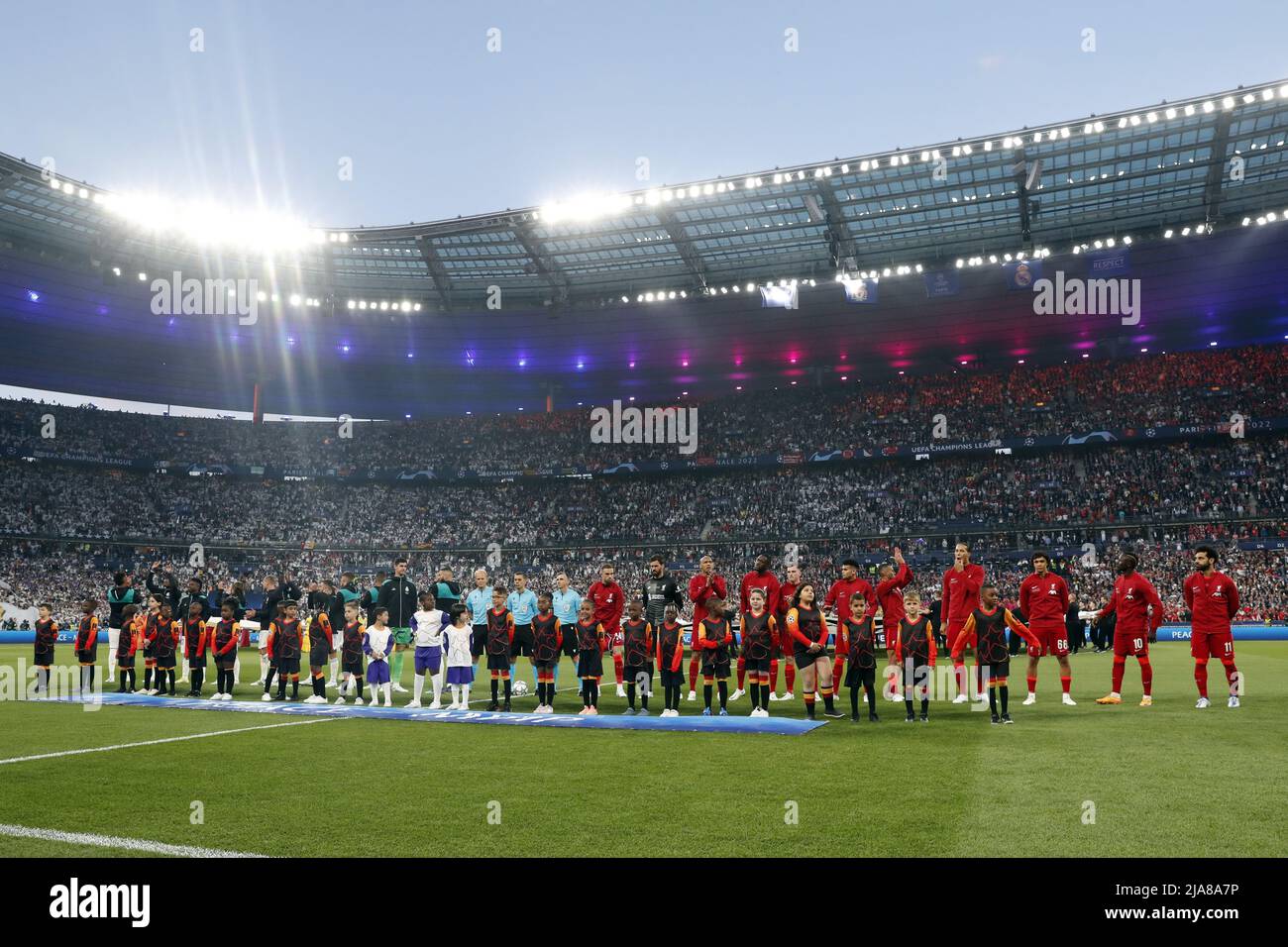 Paris, France. 28th May, 2022. PARIS - Line up during the UEFA ...