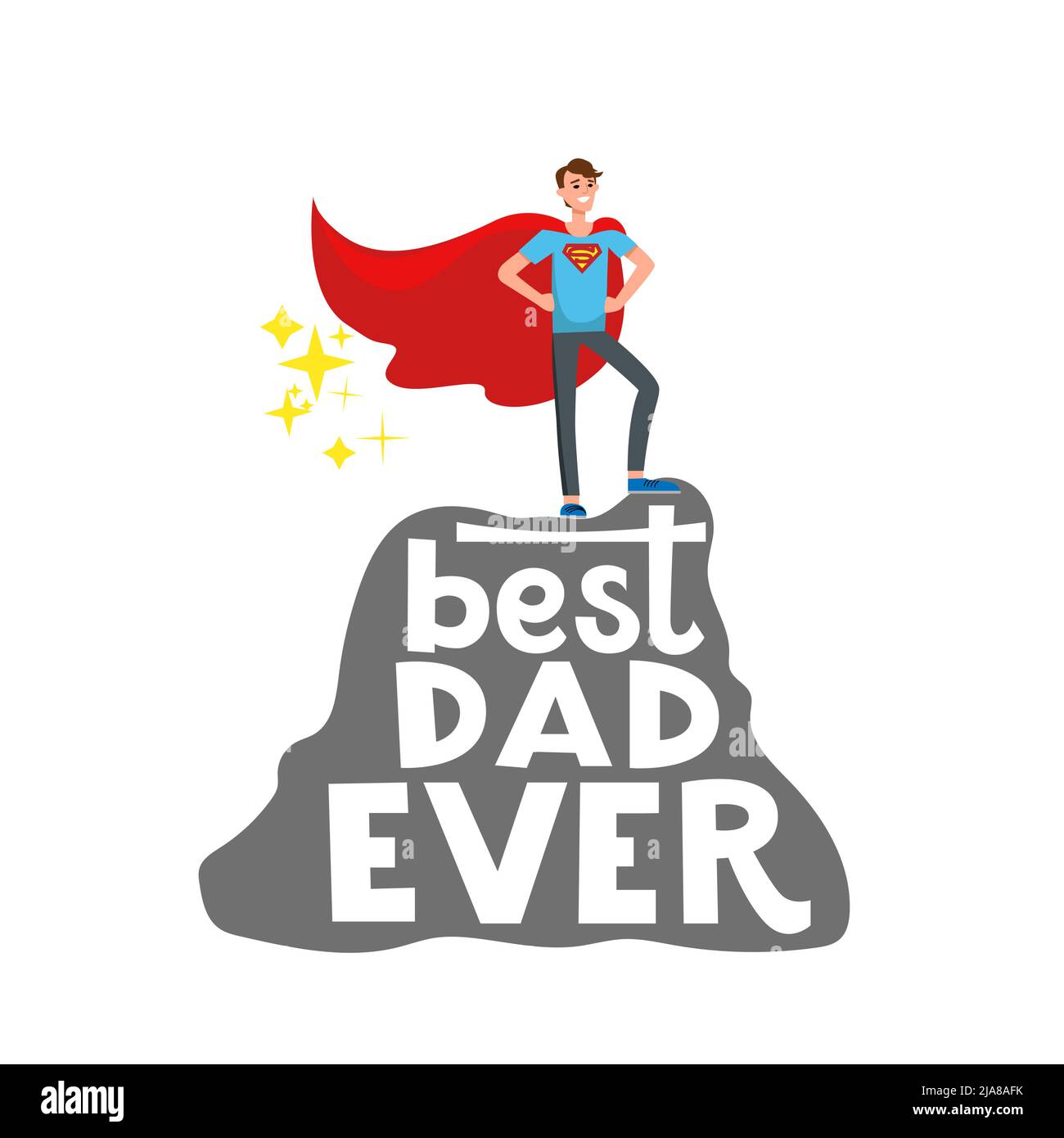 Best dad ever holiday illustration Stock Vector Image & Art - Alamy