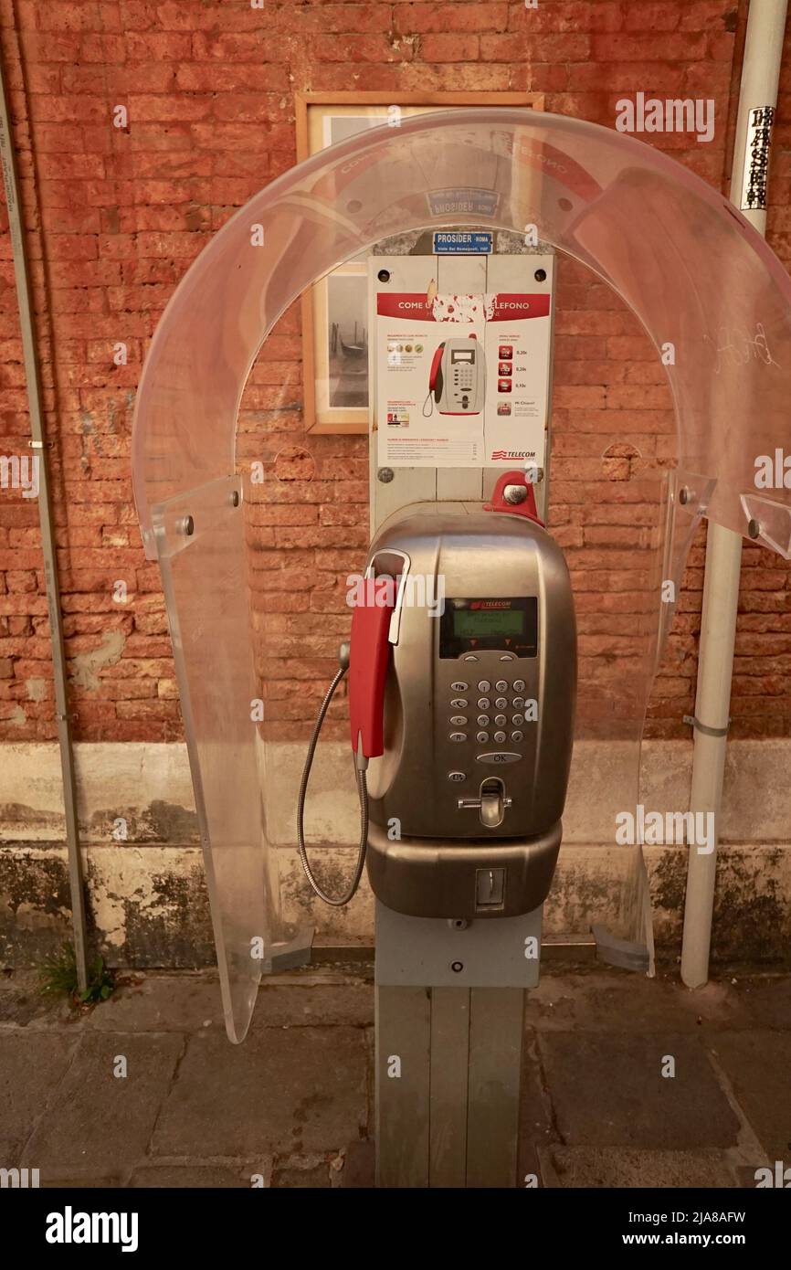 Venice Phone Booth Stock Photo - Alamy