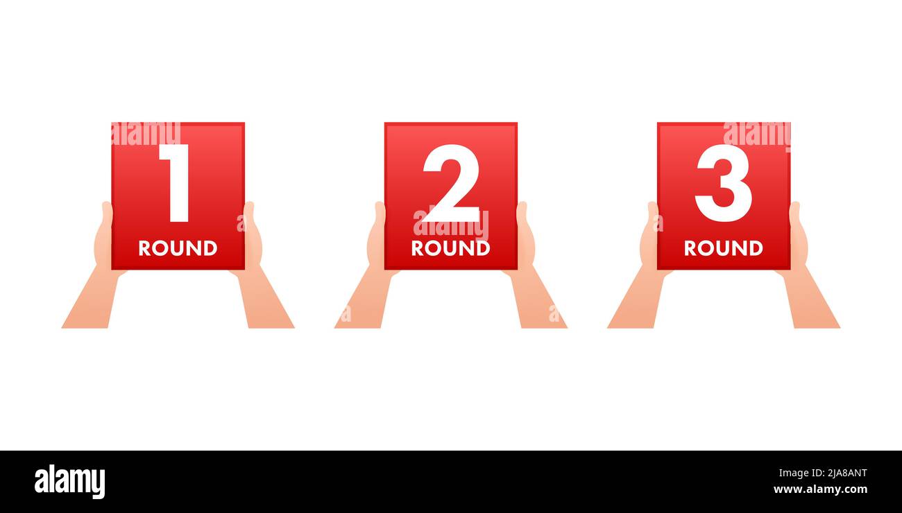 1,2,3 round on white background. Vector design. Vector set Stock Vector ...
