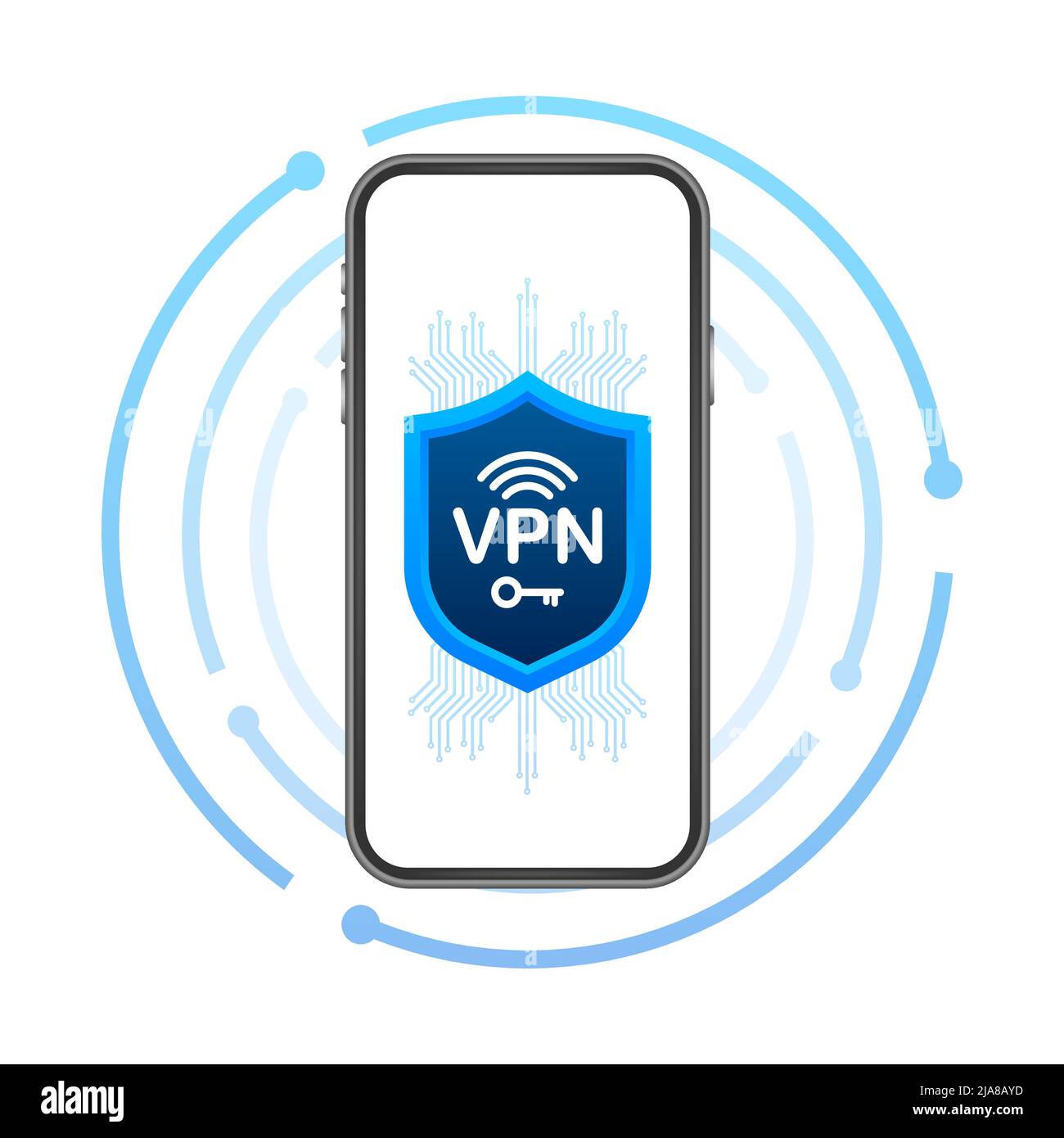 Secure VPN connection concept. Virtual private network connectivity overview. Vector stock ...