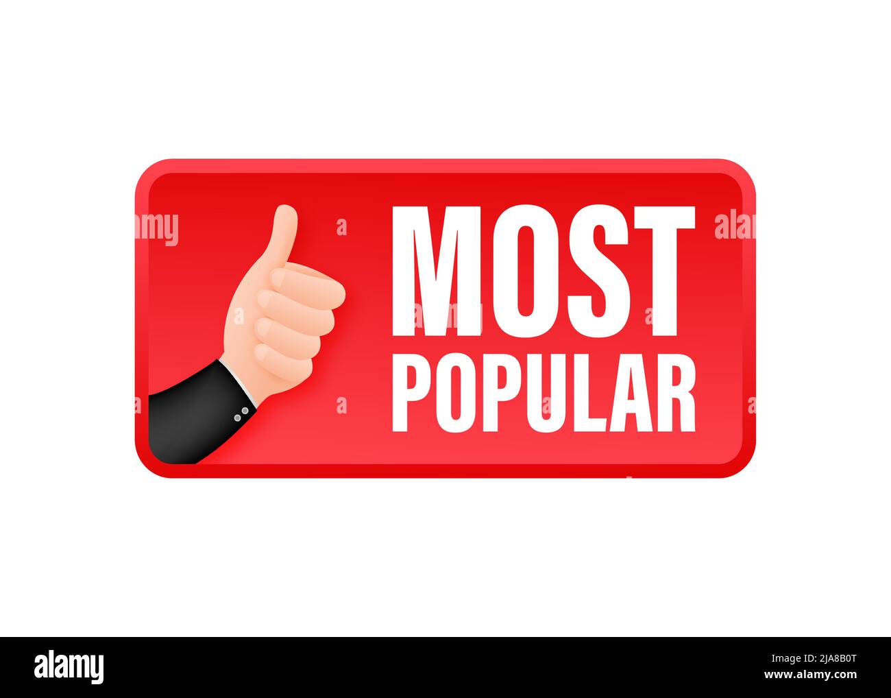 Most popular badge, ribbon isolated on white background, sticker, label ...