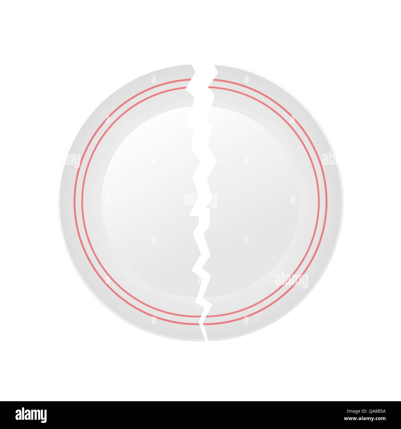 Icon with white broken plate on white background for concept design ...
