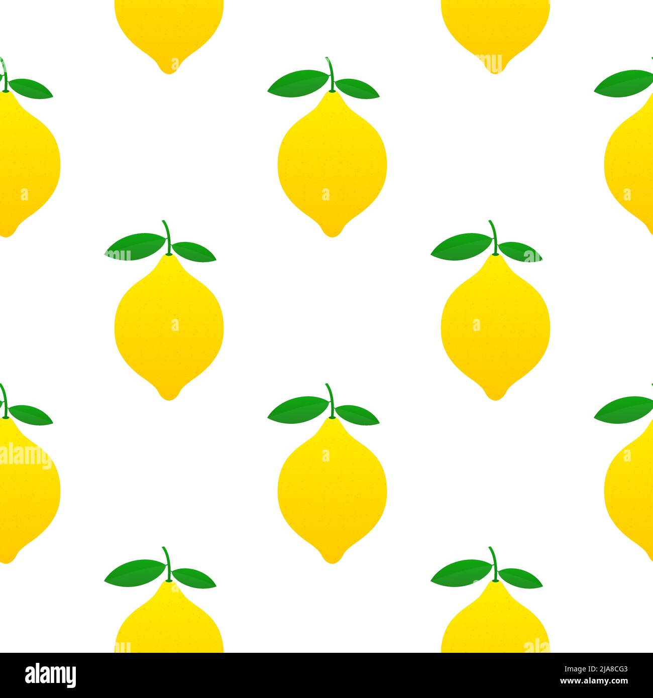 Lemon pattern. Yellow lemon vector illustration isolated on white ...