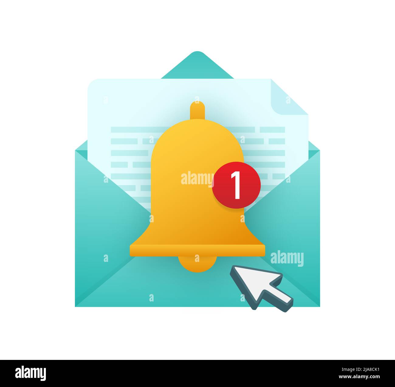 Notify bell stock Stock Vector Images - Alamy