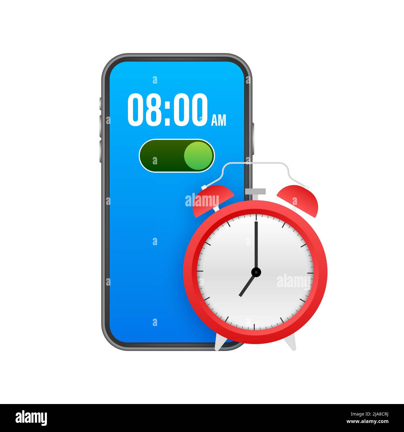Cartoon mockup with black alarm smartphone. Smartphone mockup. Calendar ...