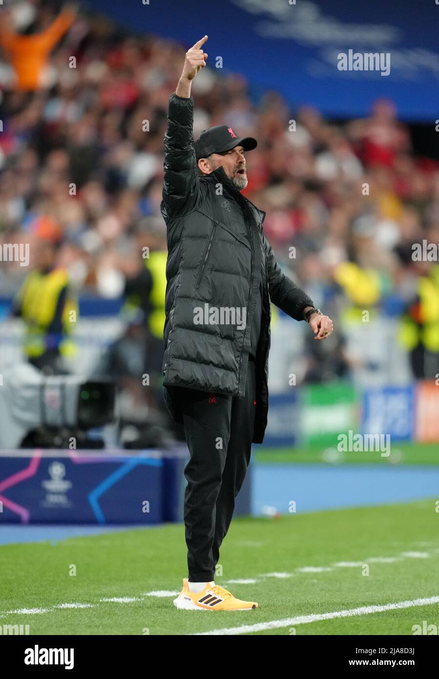 Liverpool manager Jurgen Klopp on the touchline during the UEFA ...