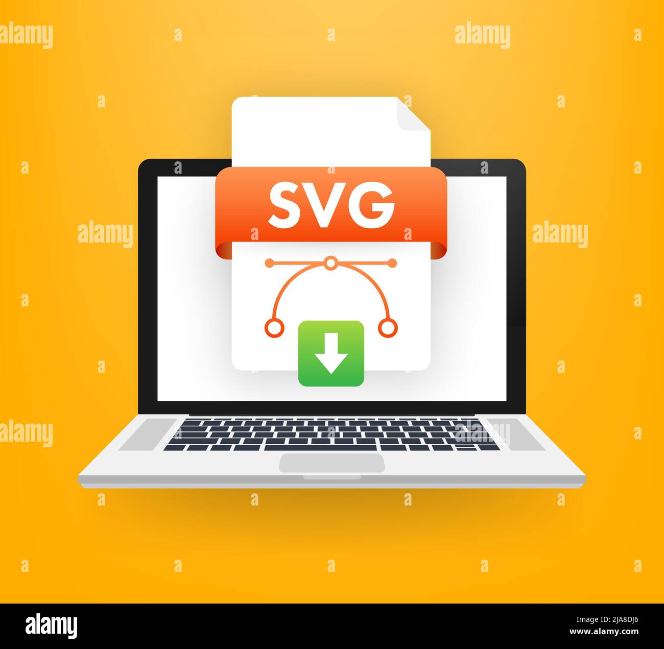 Svg file download flat icon. Vector flat illustration. Outline icon ...