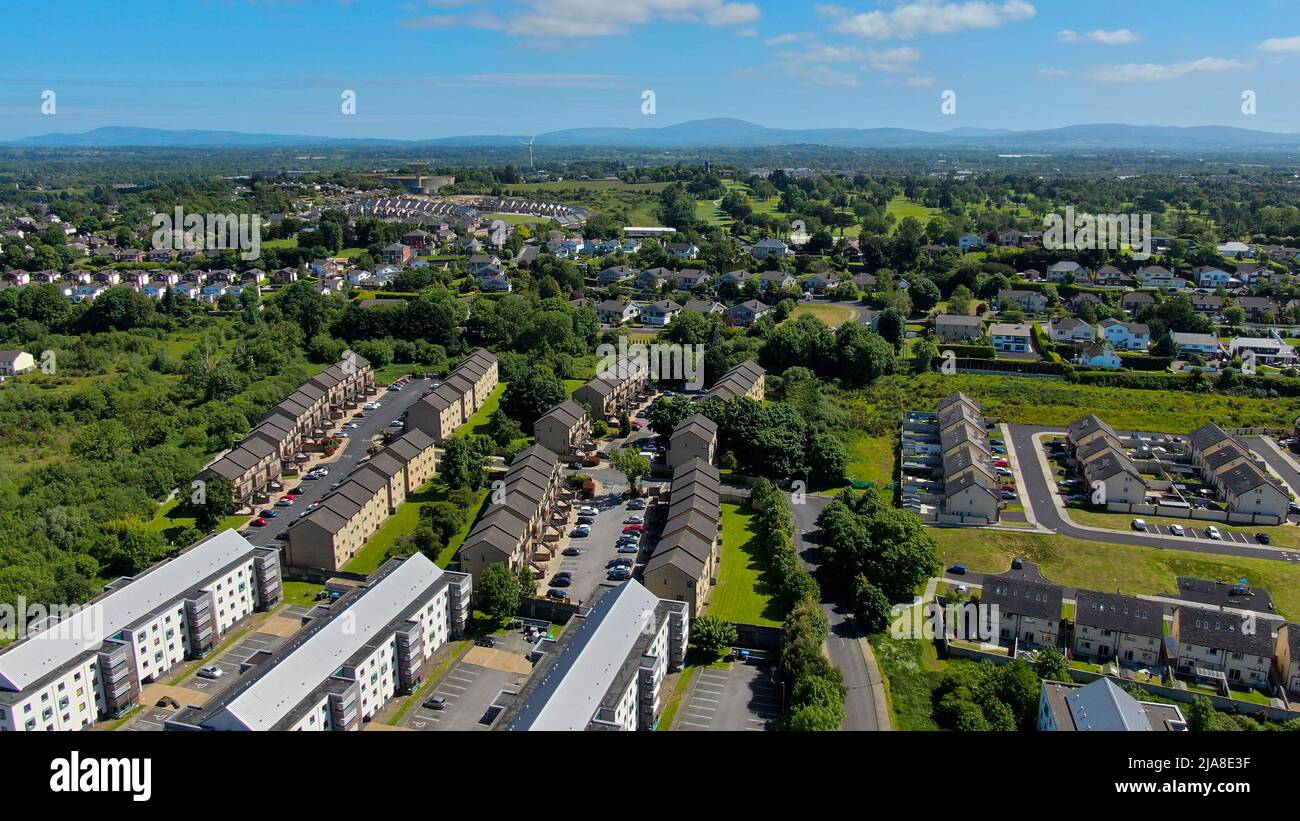 Limerick city on a sunny day and surroundings aerial view, Limerick ...