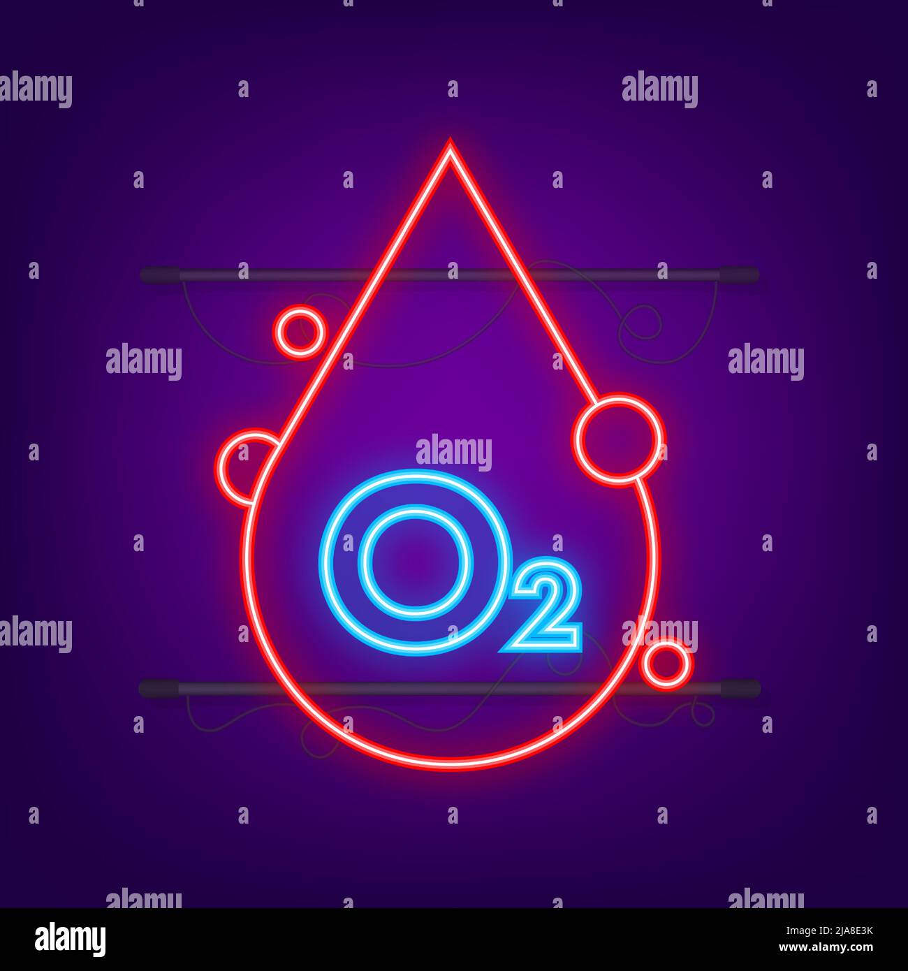 Blood o2 neon icon, great design for any purposes. Vector illustration ...