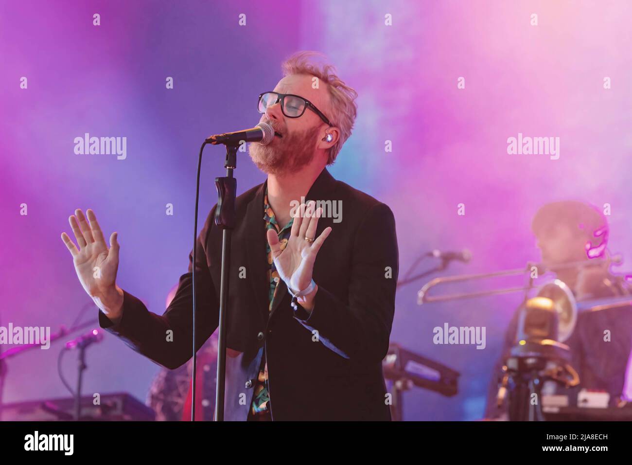 Matt Berninger of The National Rock band performs live on stage during ...