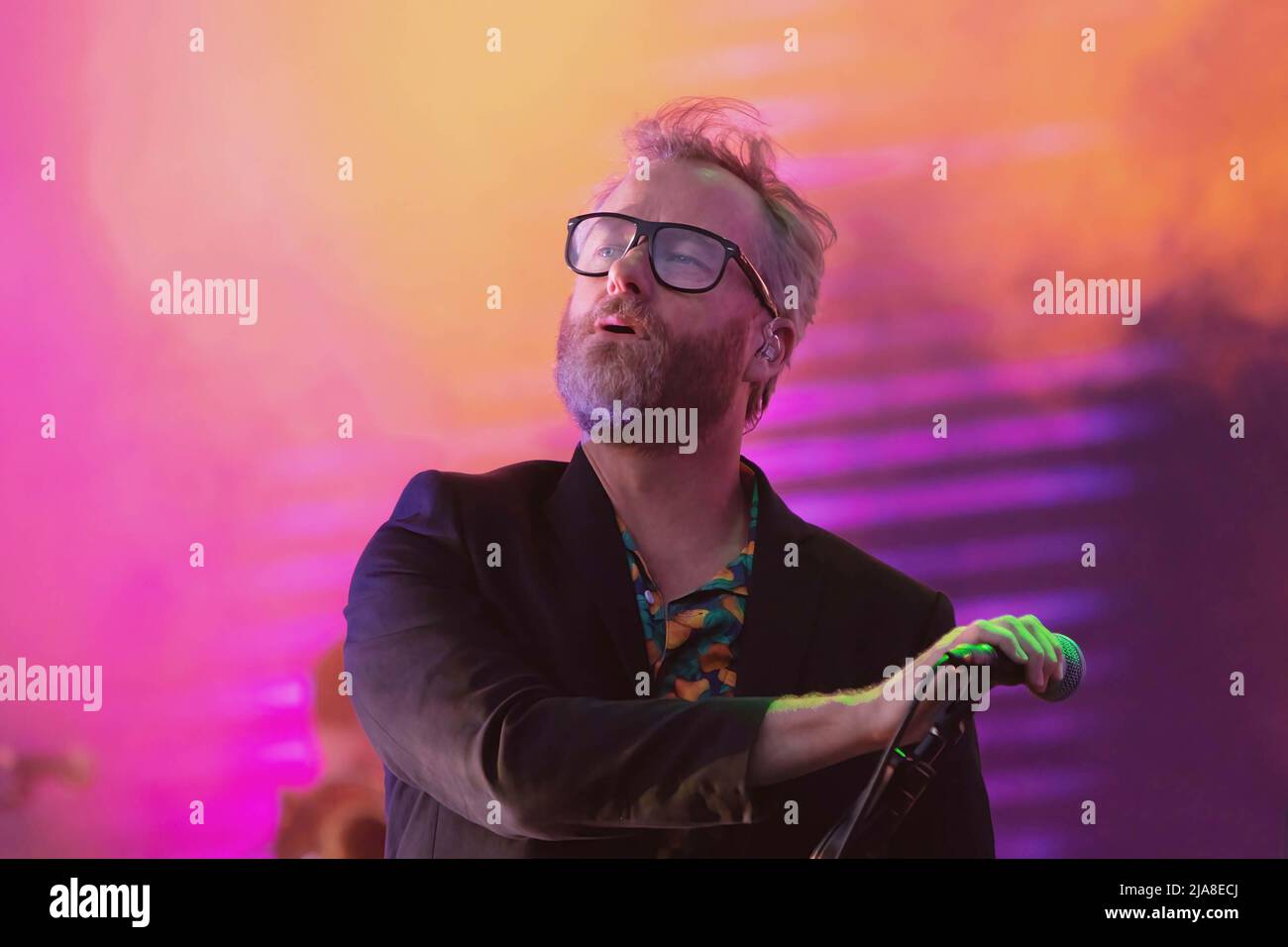 Matt Berninger of The National Rock band performs live on stage during ...