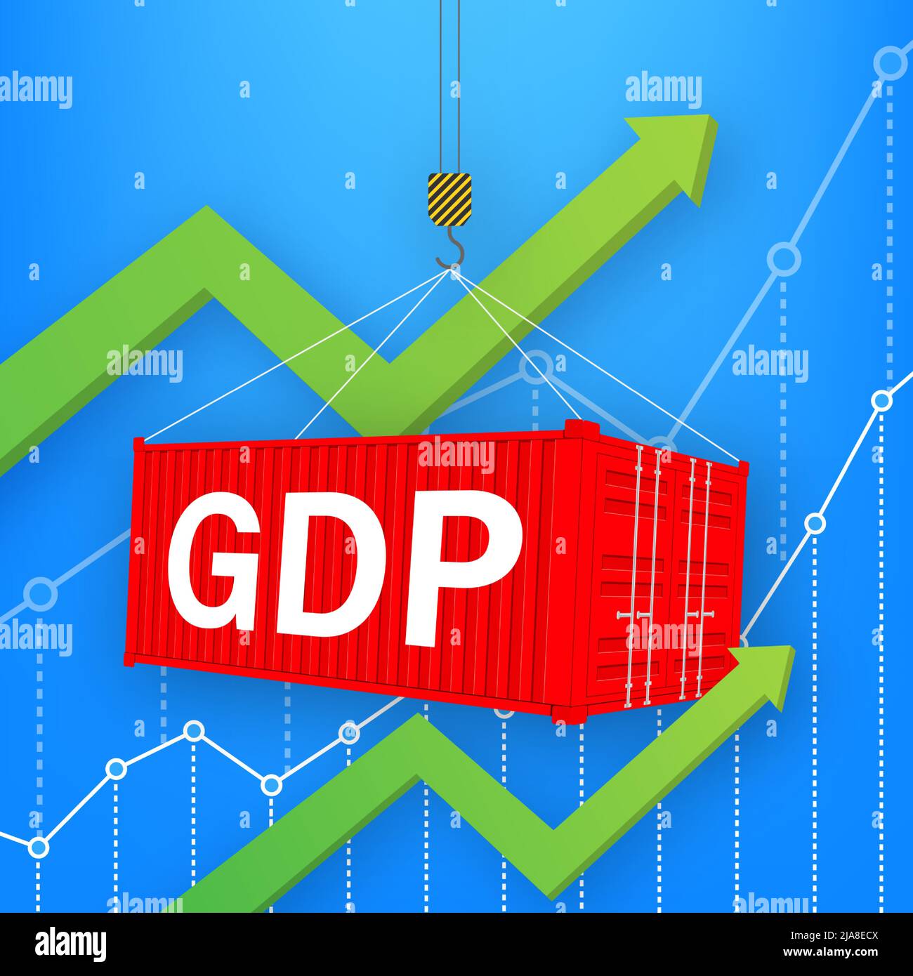 Growth GDP. Gross domestic product. Government budget. Increment in ...