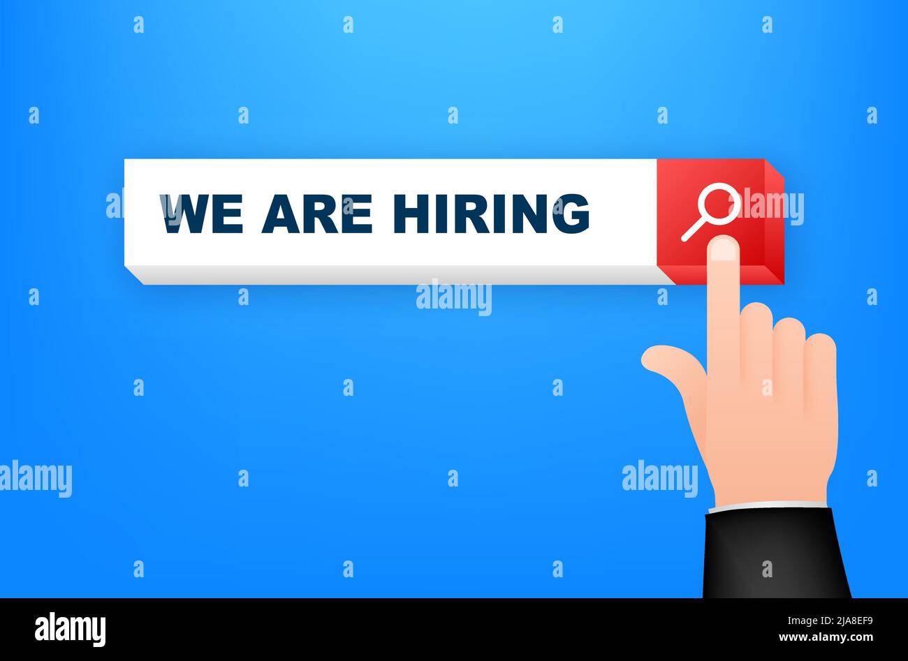 We are hiring search line. Web banner. Vector illustration Stock Vector ...