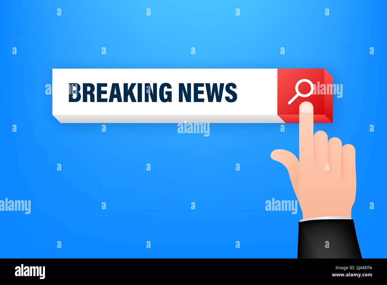 Breaking News search line with hand. News background, breaking news ...