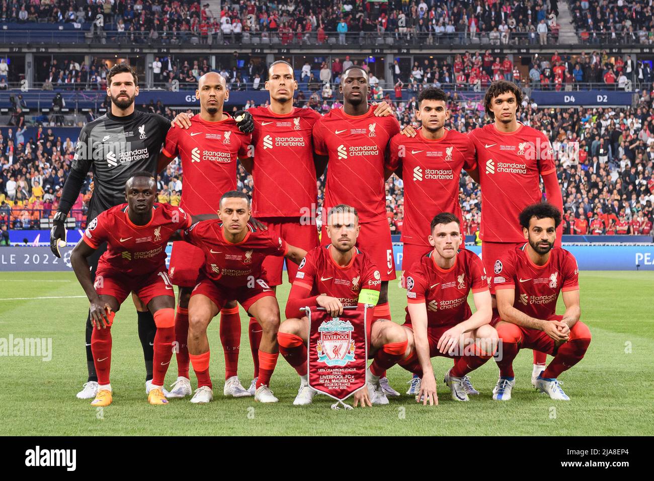 PARIS, FRANCE - MAY 28: (L-R) Liverpool FC squad poses for team photo ...