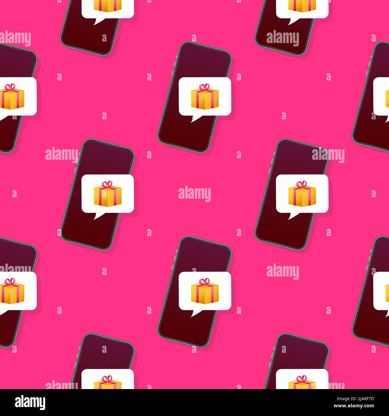 Enter to Win Prizes. Open Red Gift Box and Confetti on smartphone ...