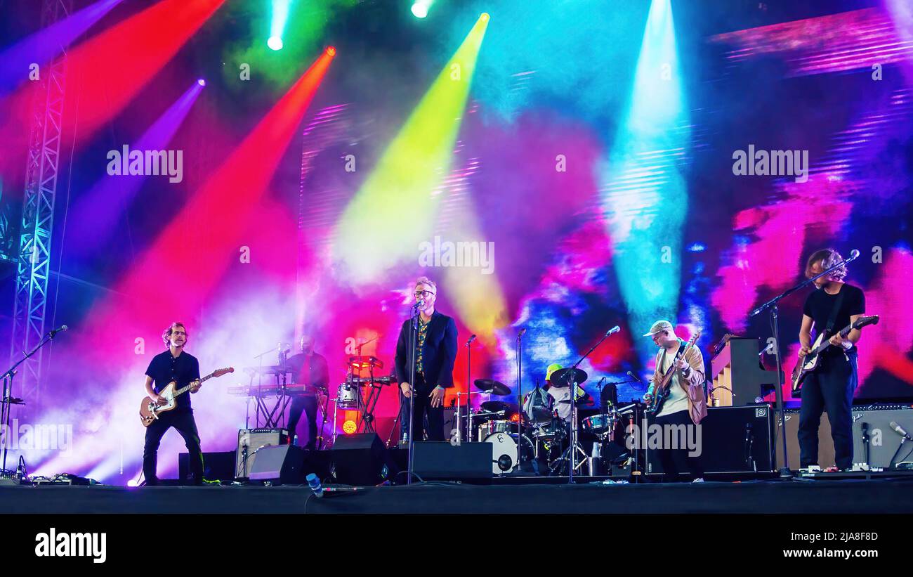 The National Rock band perform live on stage during the All Points East ...