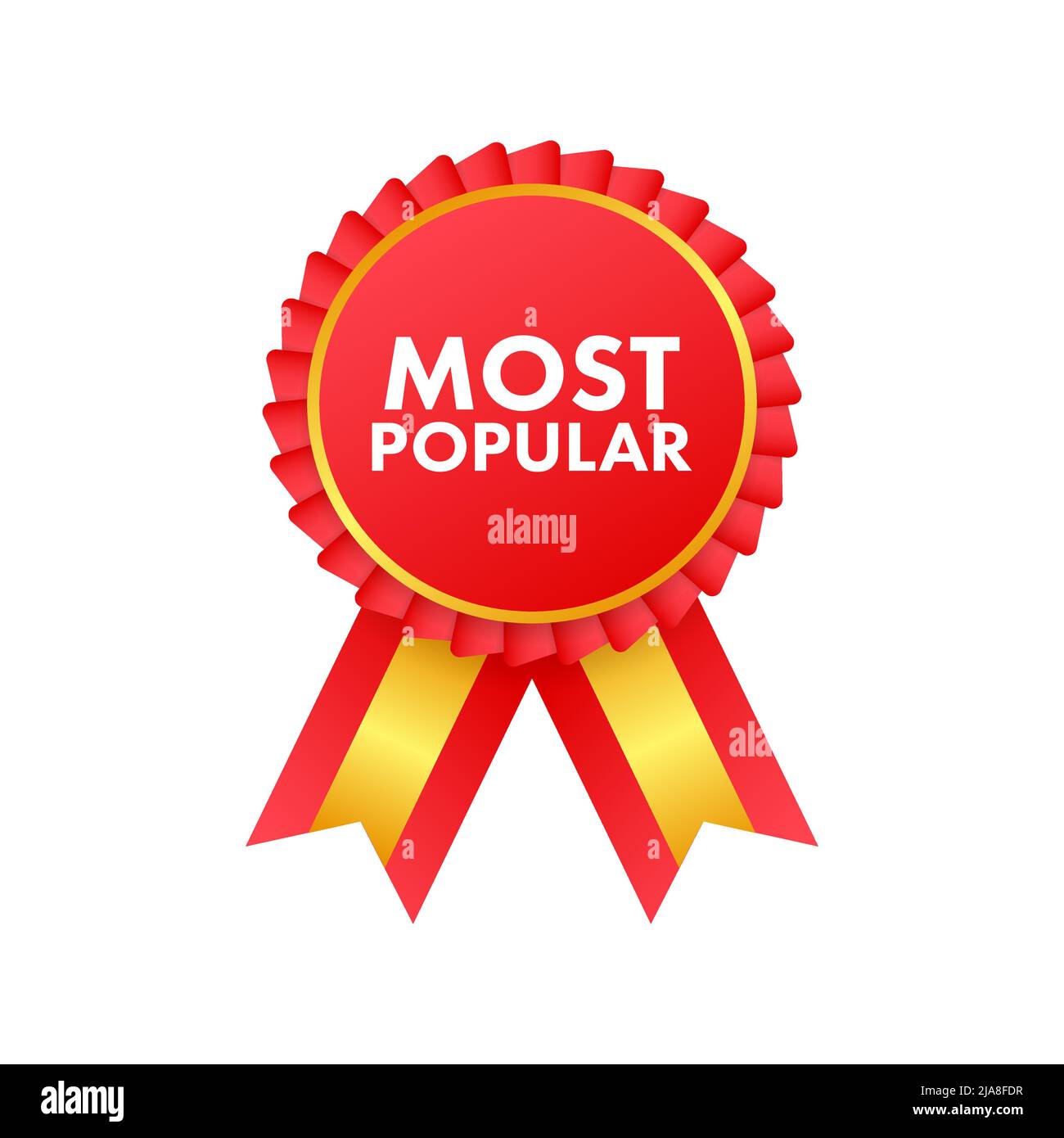 Most popular badge, ribbon isolated on white background, sticker, label ...