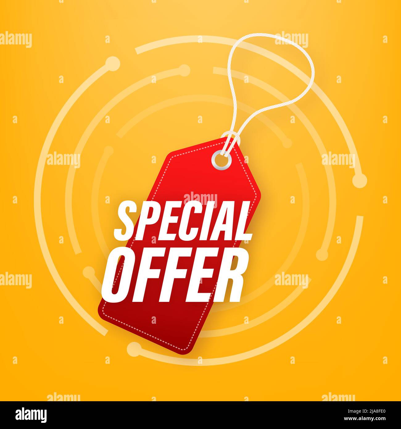 Special Offer price tag yellow colored. Discount label. Vector stock ...