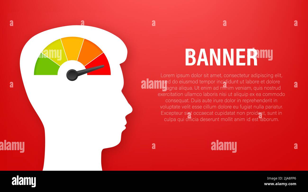 Head silhouette indicator sign isolated on white background. Medical ...