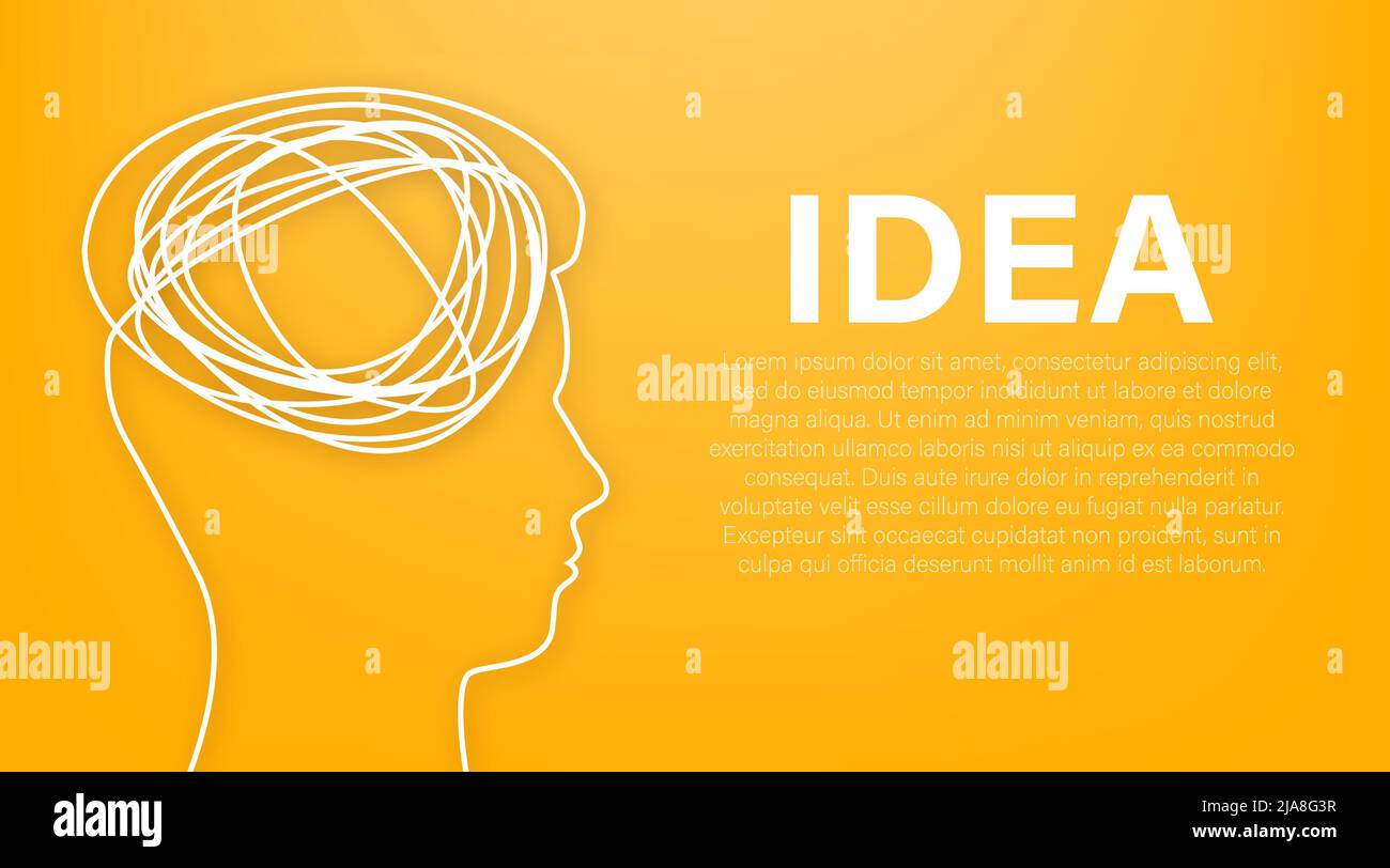 Icon for concept design. Mess, disorder. Silhouette illustration ...