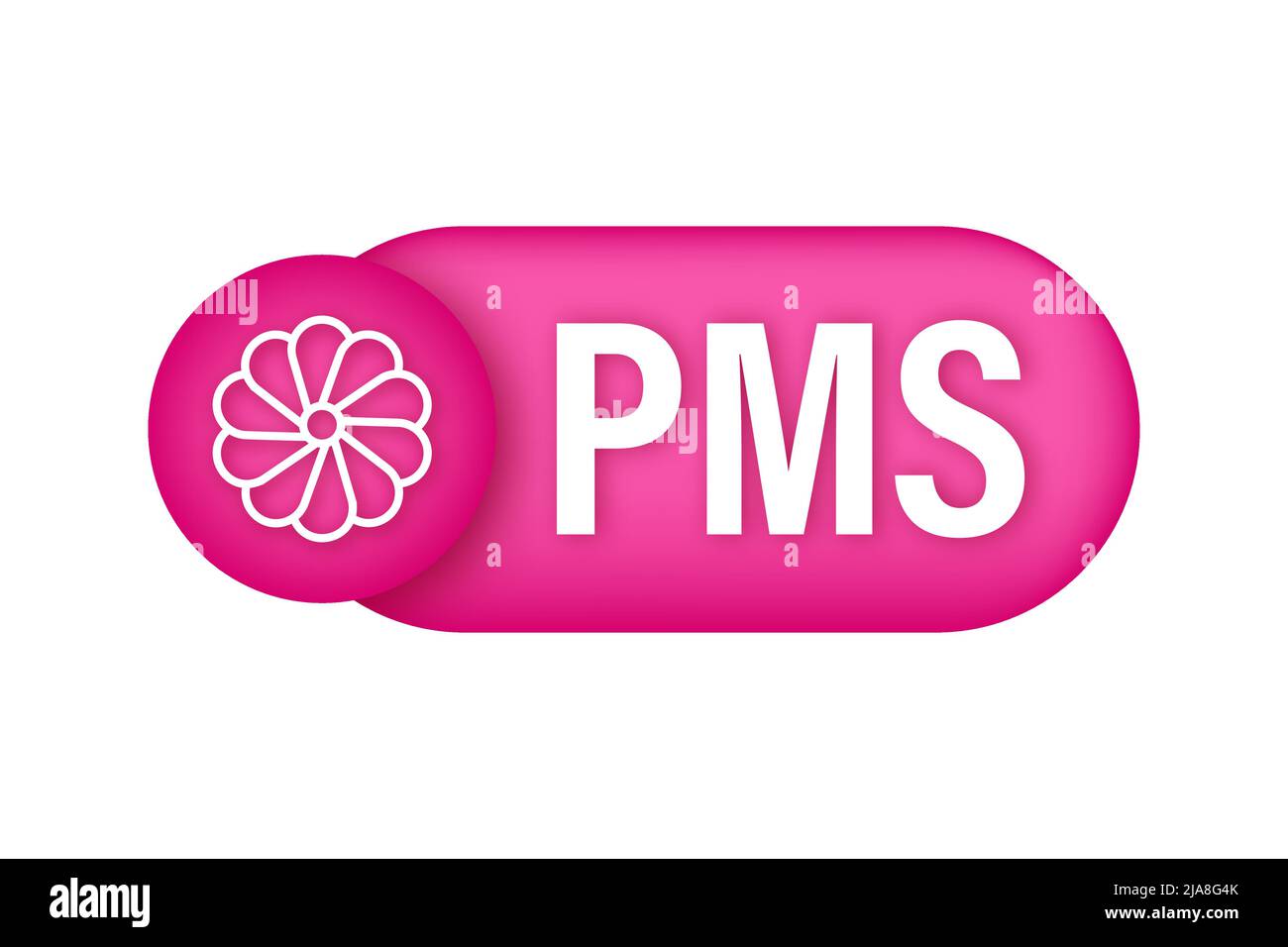 PMS sign. Editable vector stroke. Vector illustration. Calendar icon ...