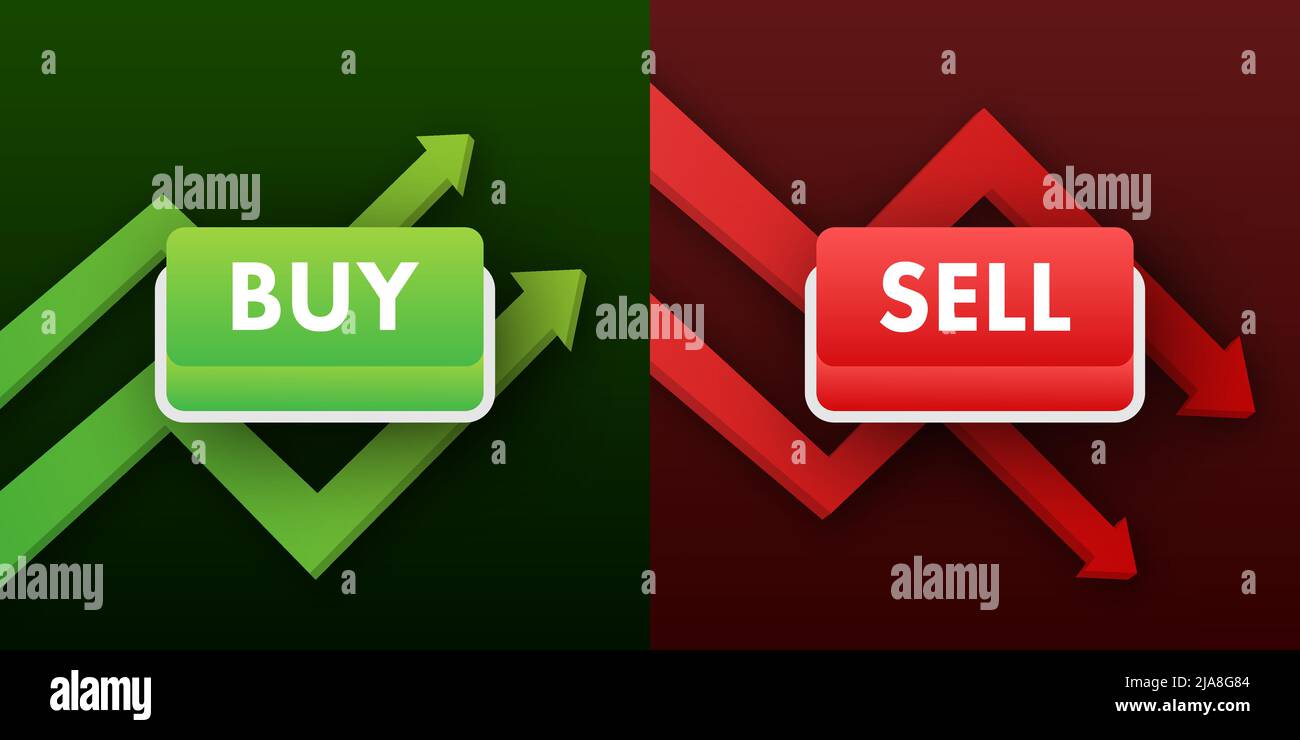 Buy sell button, great design for any purposes. Forex market. Flat ...