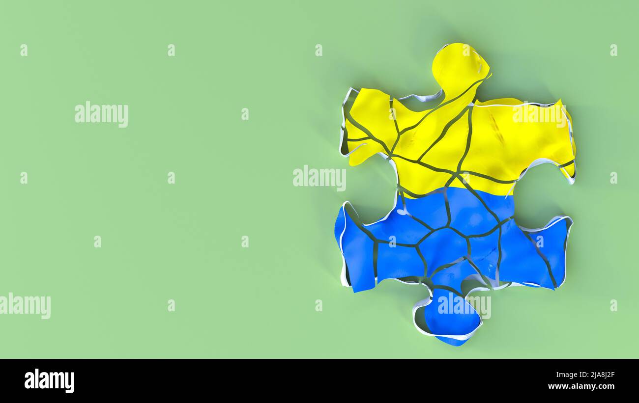 Ukraine flag and puzzle Stock Photo - Alamy