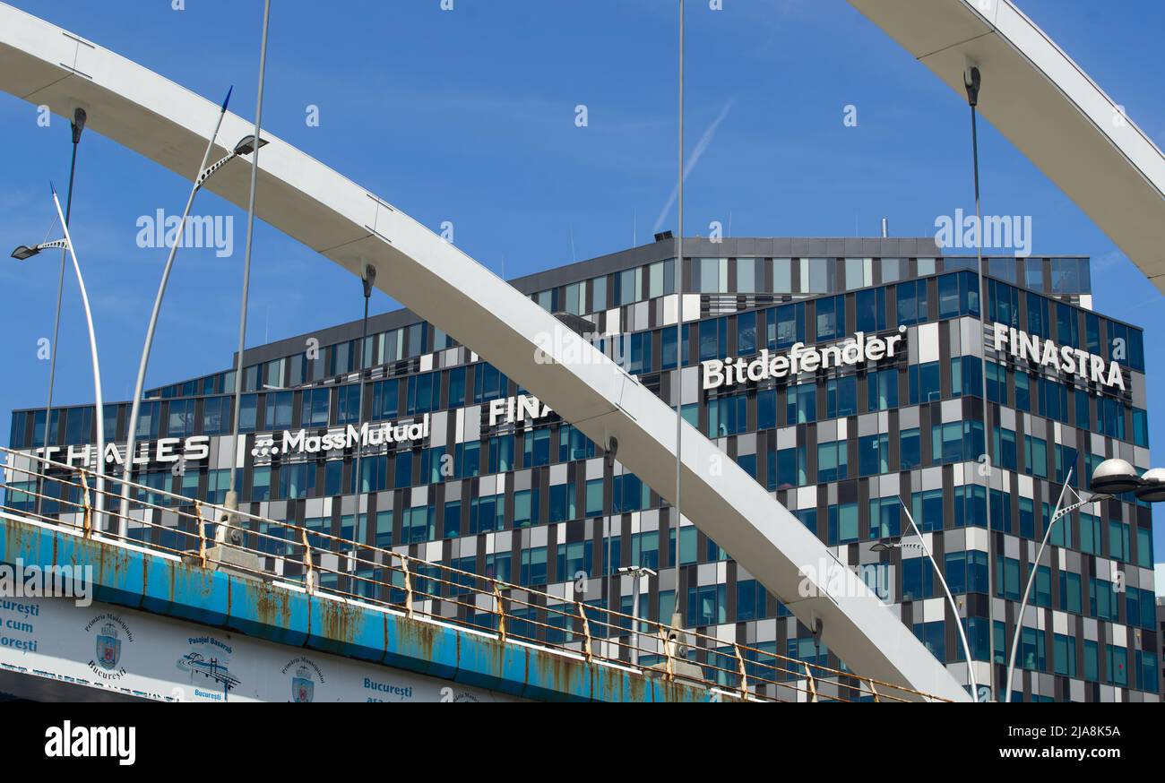 Bucharest, Romania - May 20, 2022: The Thales, MassMutual, Bitdefender ...
