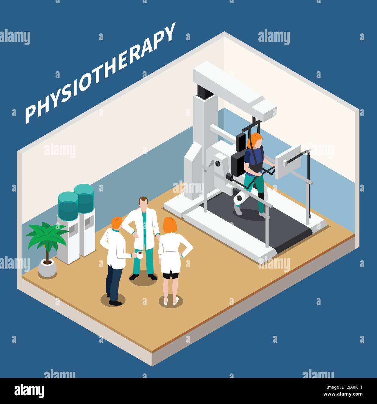 Physiotherapy rehabilitation composition with group of doctors and ...