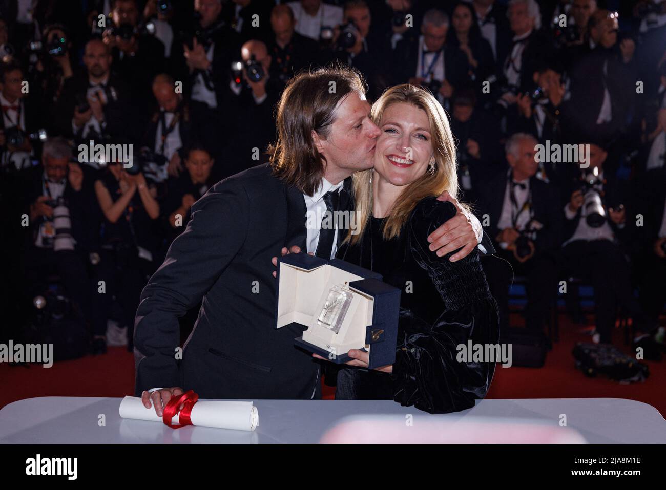 Directors Felix Van Groeningen and Charlotte Vandermeersch pose with ...