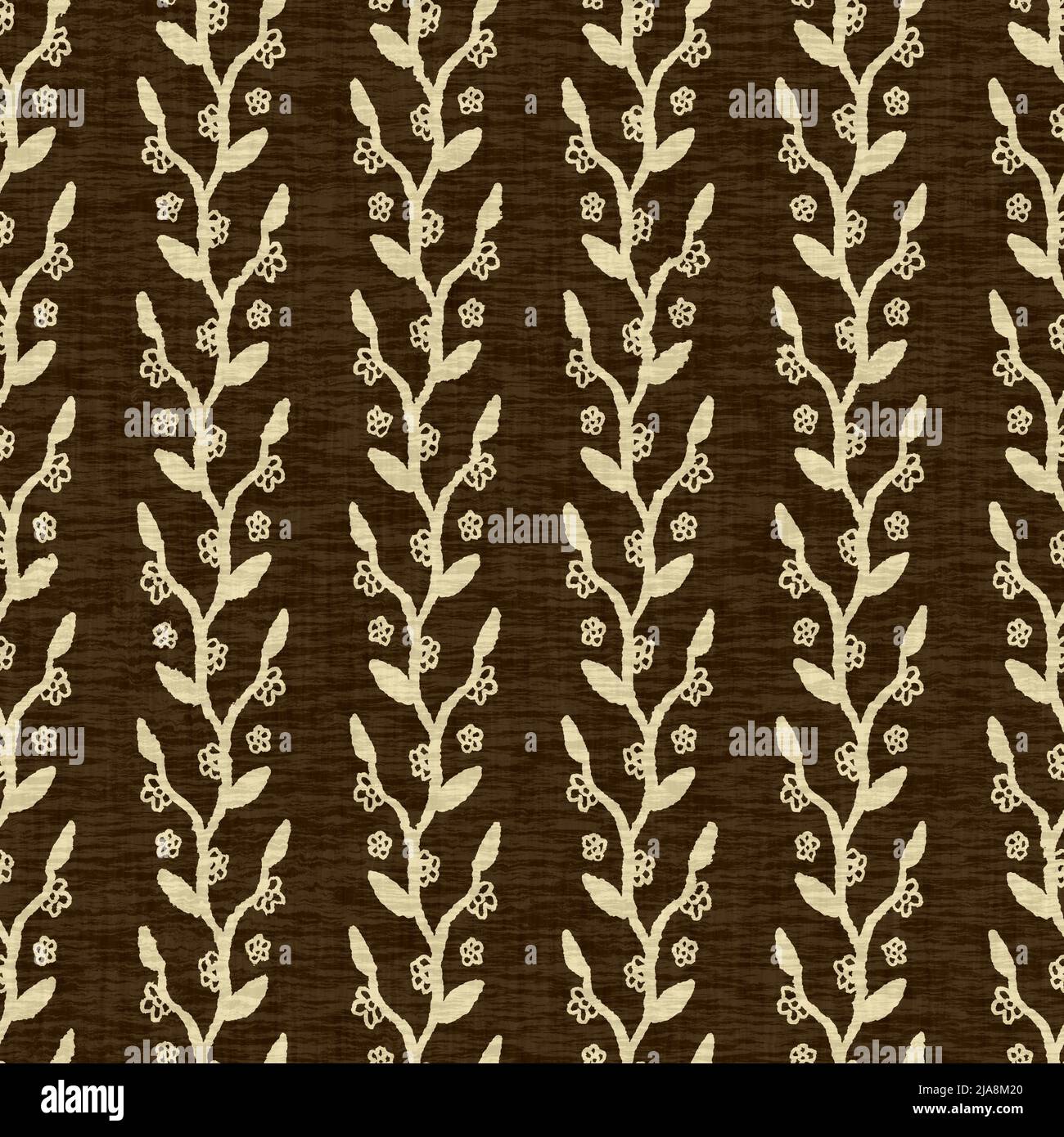 Rose flower linen effect texture seamless pattern. Woven floral garden ...
