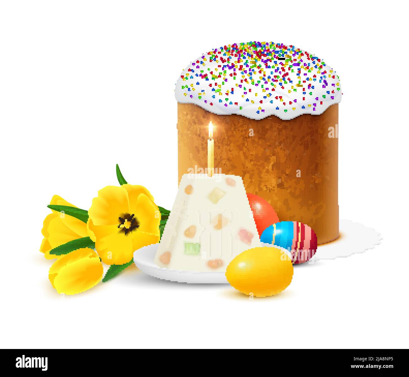 Paskha kulich traditional orthodox Stock Vector Images - Alamy