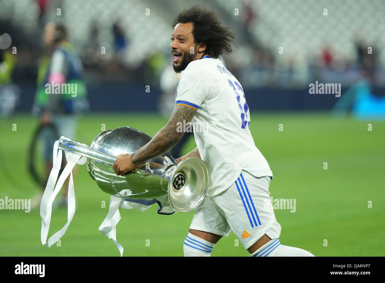 Saint Denis, France. 28th May, 2022. Marcelo of Real Madrid celebrates ...