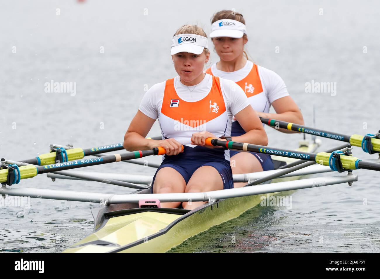 BELGRADE, SERBIA - MAY 28: Lisa Bruijnincx of the Netherlands and Minke ...