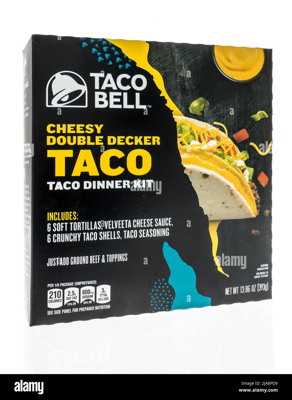 Winneconne, WI -23 April 2022: A package of Taco Bell cheesy double ...