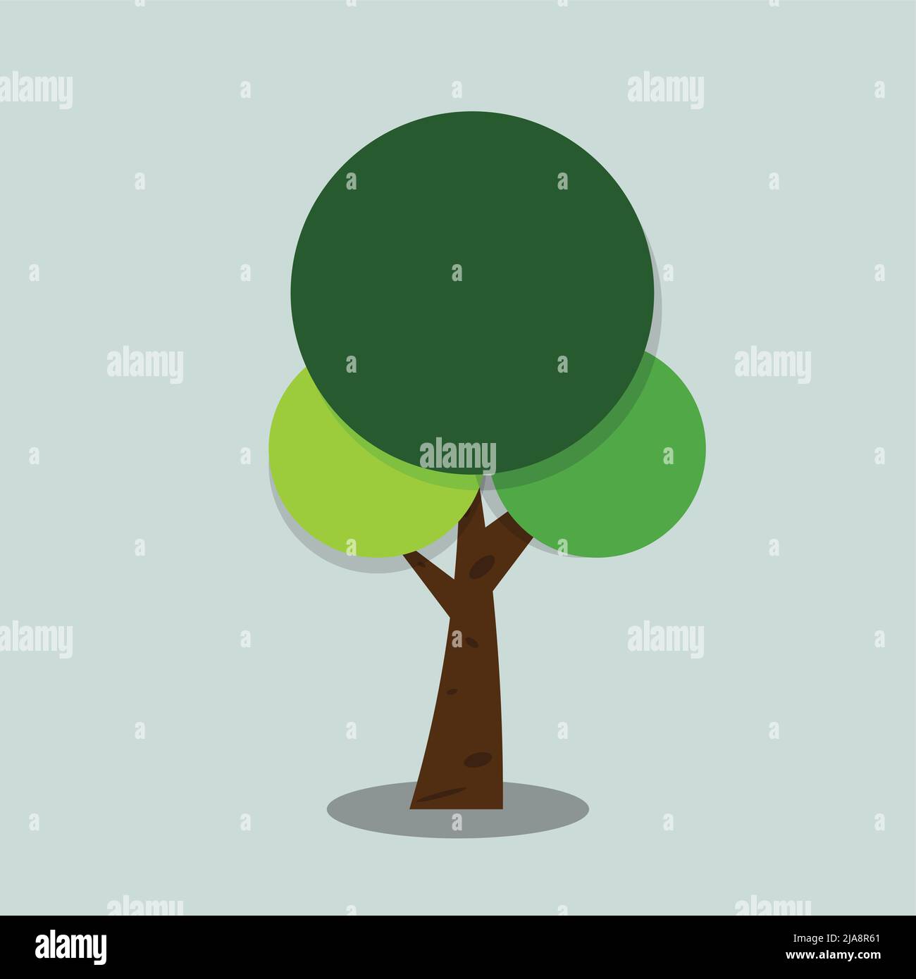 Symbols, tree icon green with beautiful leaves,Vector illustration ...