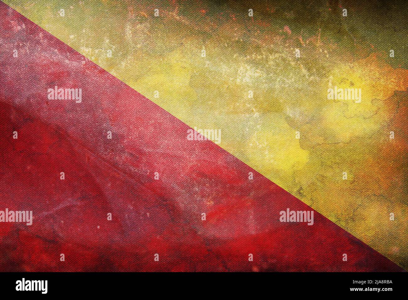Top view of retro flag Bel il, Belgium with grunge texture. Belgian ...