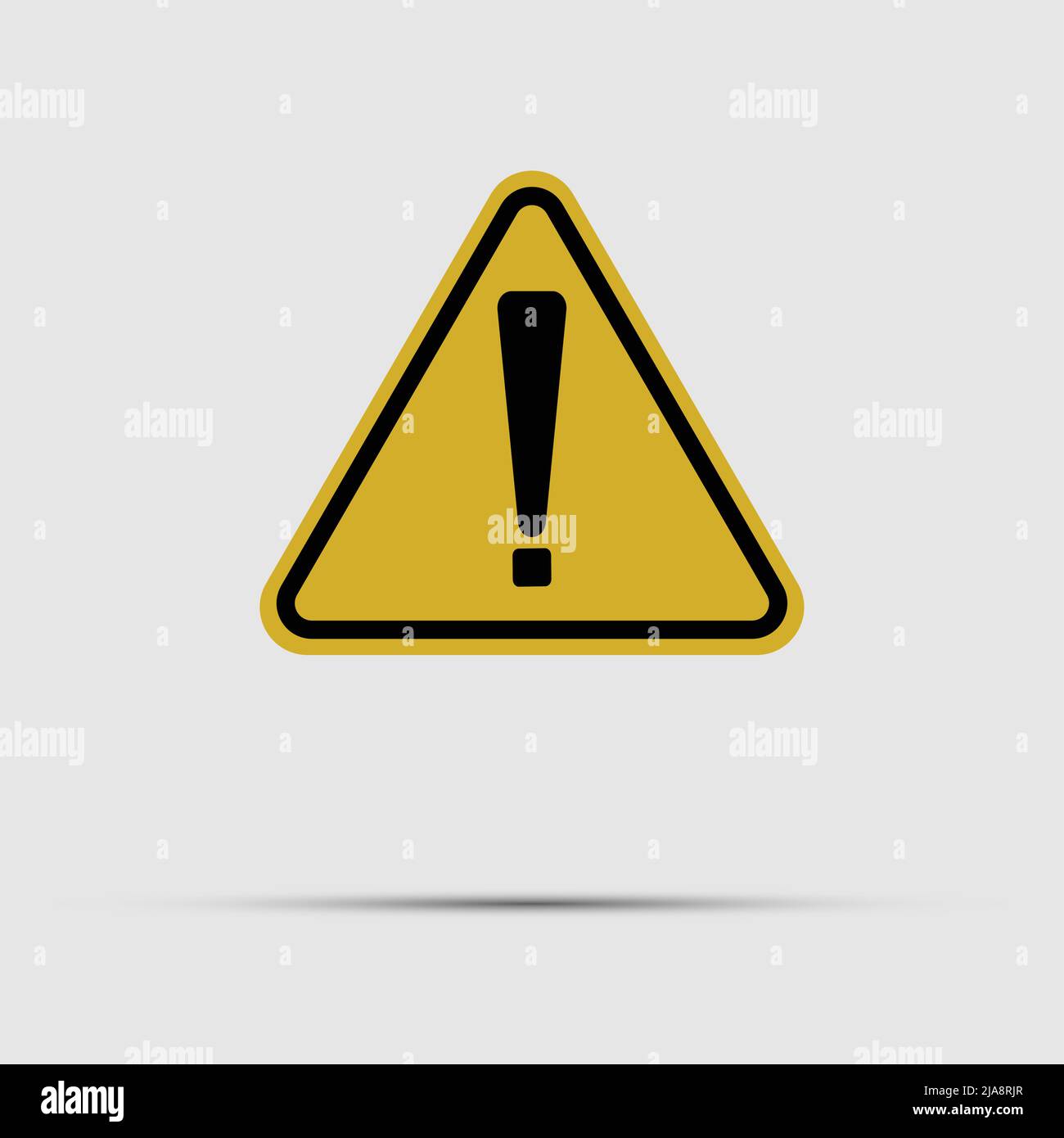 Exclamation mark symbol,Yellow Warning Dangerous icon on white ...