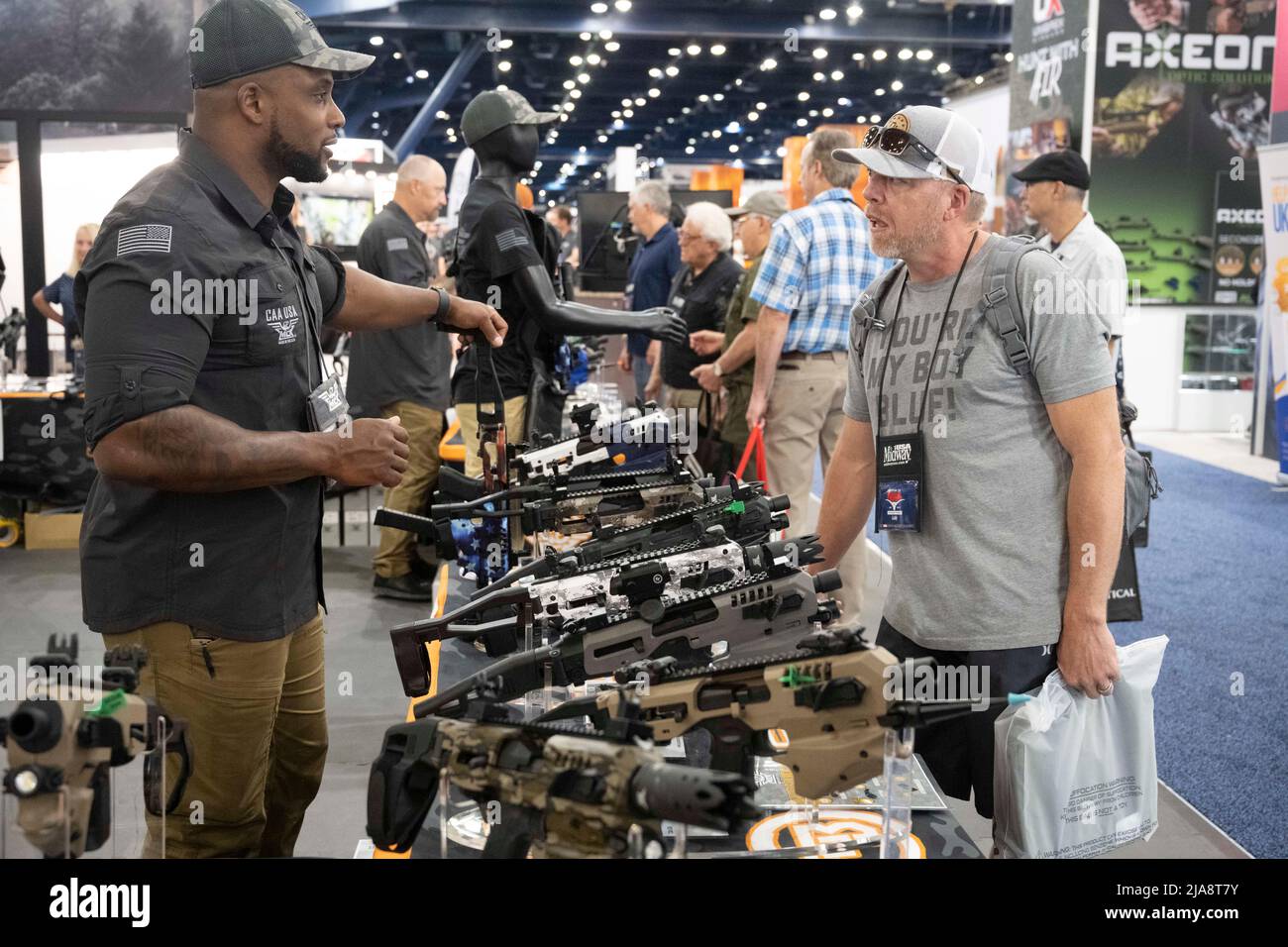 Houston, Texas, USA. 28th May, 2022. Gun enthusiasts shop for firearms ...