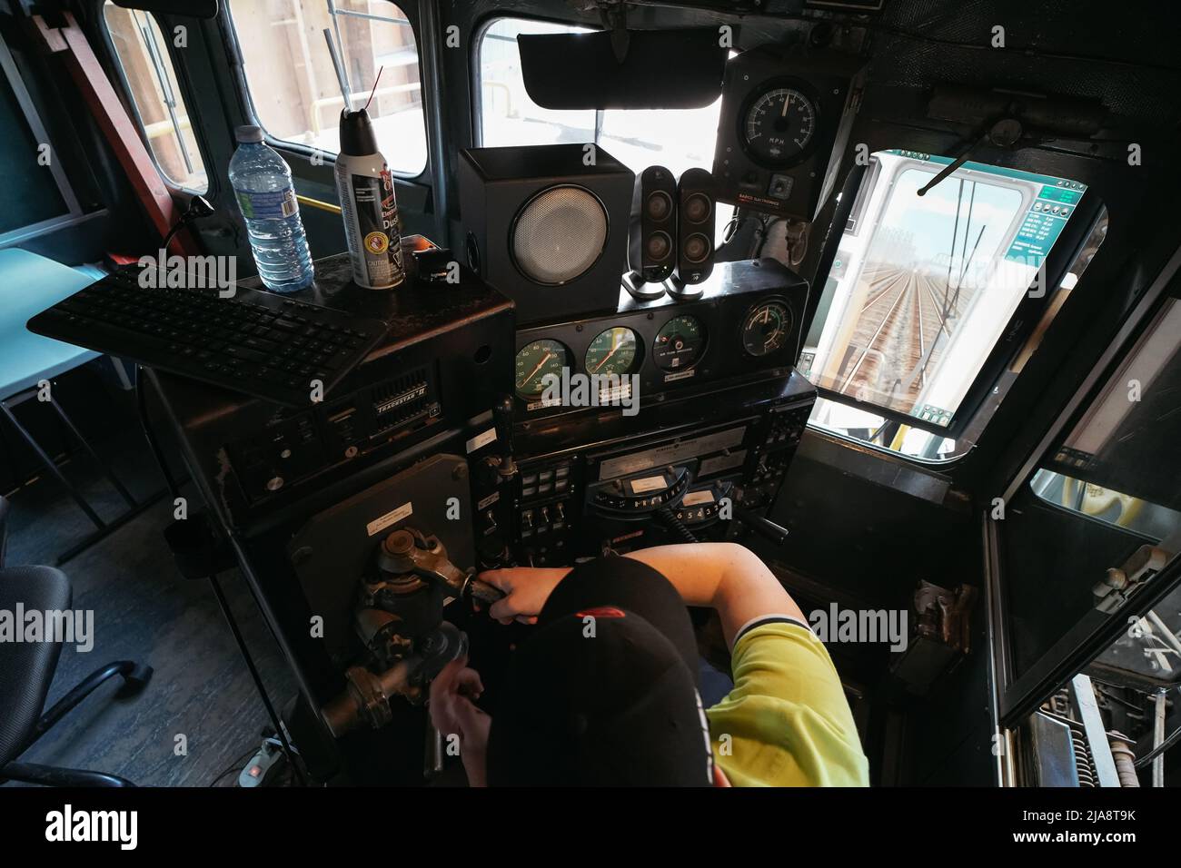 Train simulation inside Toronto railway museum, Toronto, Ontario ...