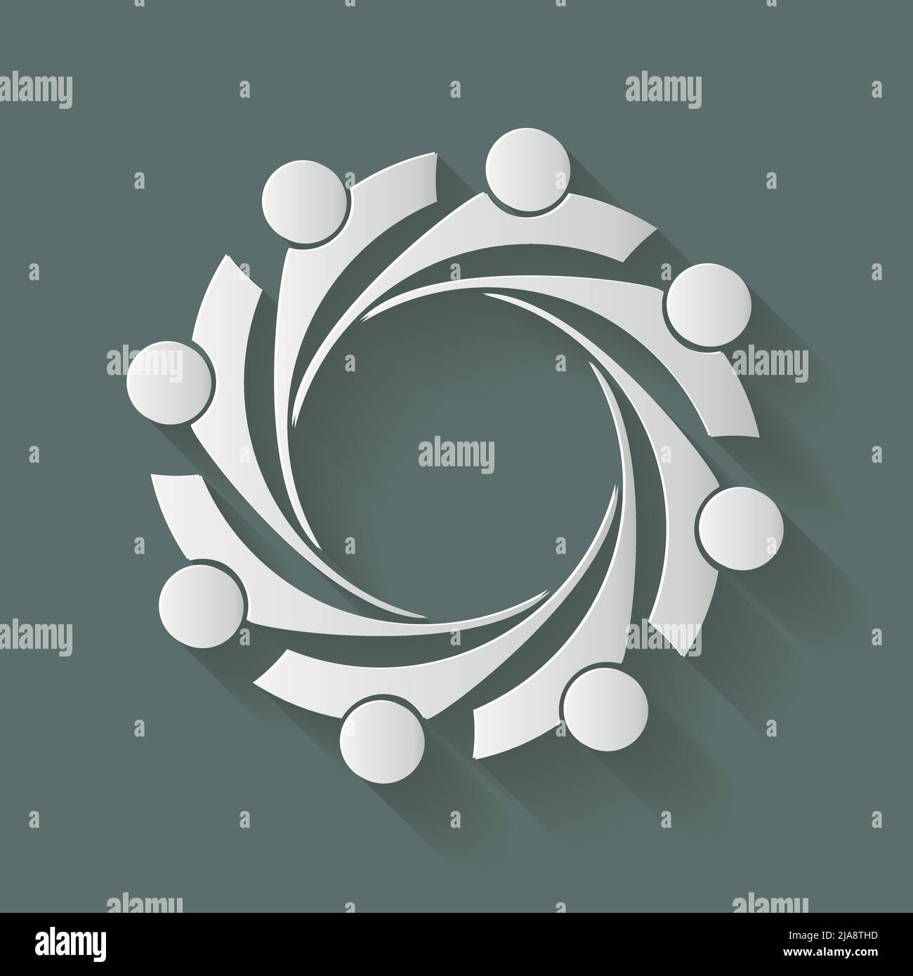 Abstract colorful people in a circle,Teamwork meeting,people are ...